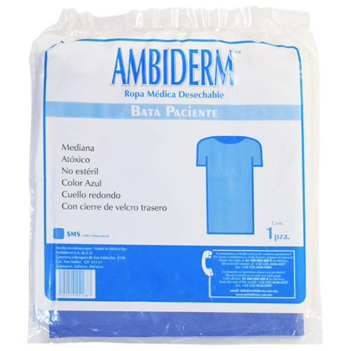 BATA PACIENTE AMBIDERM NO ESTÉRIL SMS – AMBIDERMSADECV