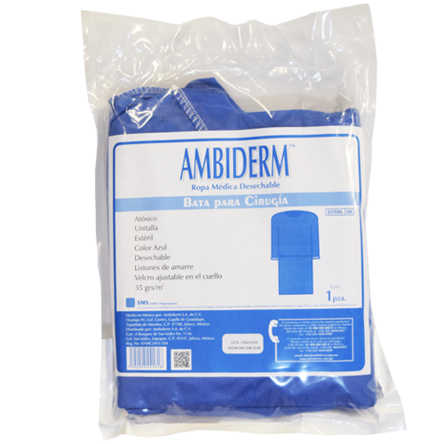 BATA PARA CIRUGÍA AMBIDERM UNITALLA ESTÉRIL SMS – AMBIDERMSADECV